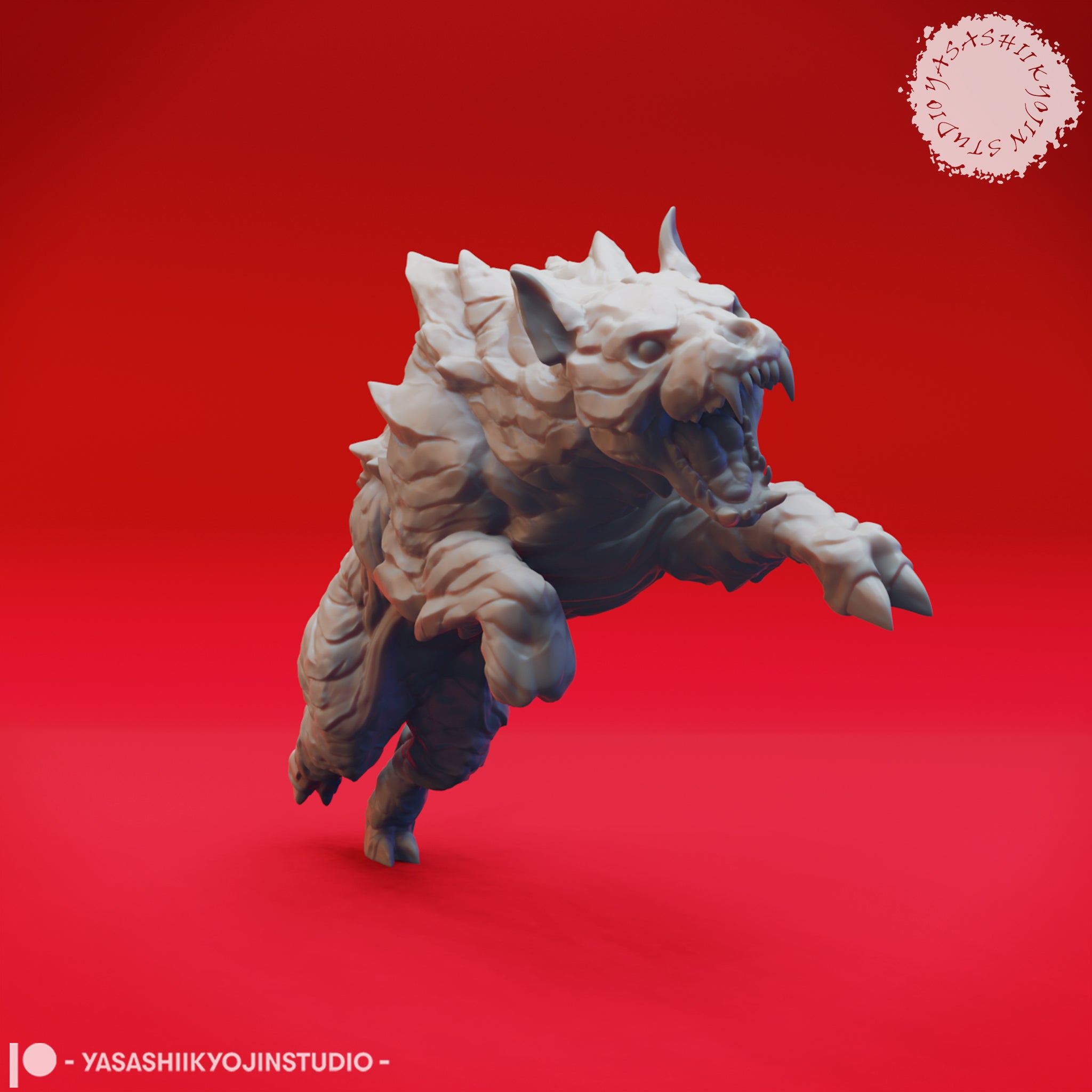 Hellhound 04 D&D Miniature by Yasashii Kyojin Studios – MitzNSimz