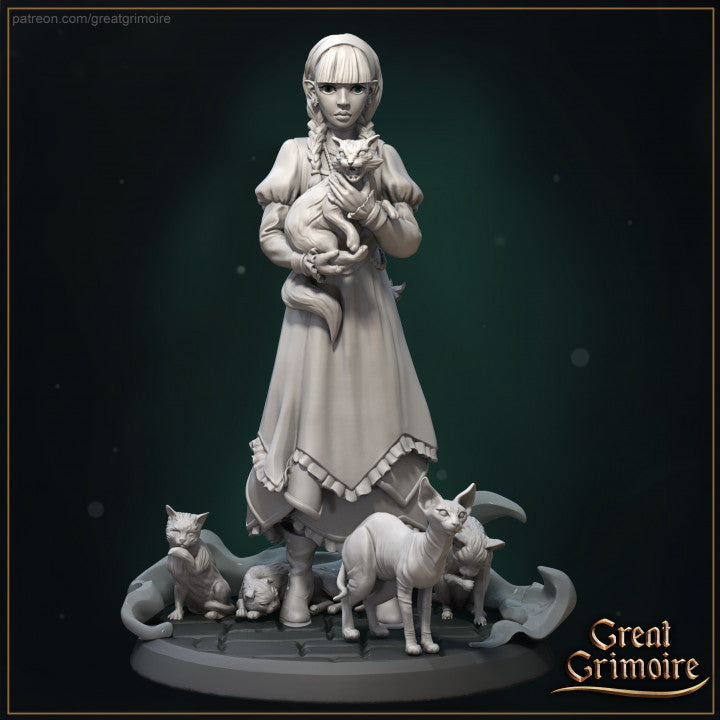 Cat Summoner D&D Miniature by Great Grimoire – MitzNSimz