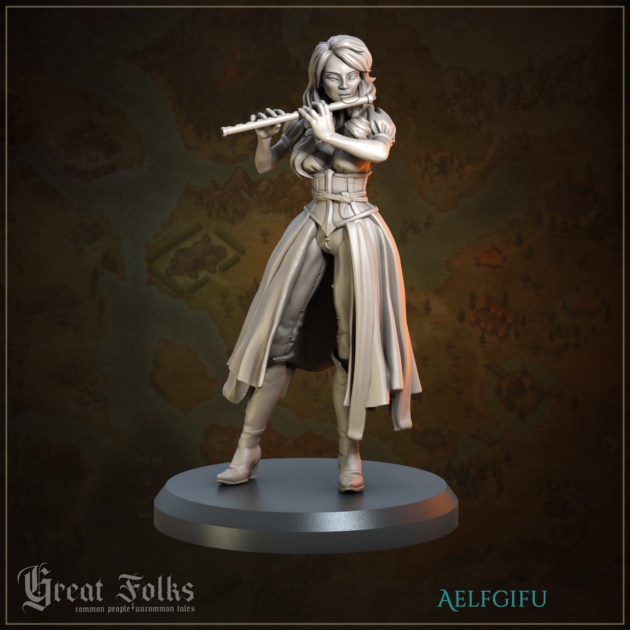 Aelfgifu D&D Miniature by Great Grimoire – MitzNSimz