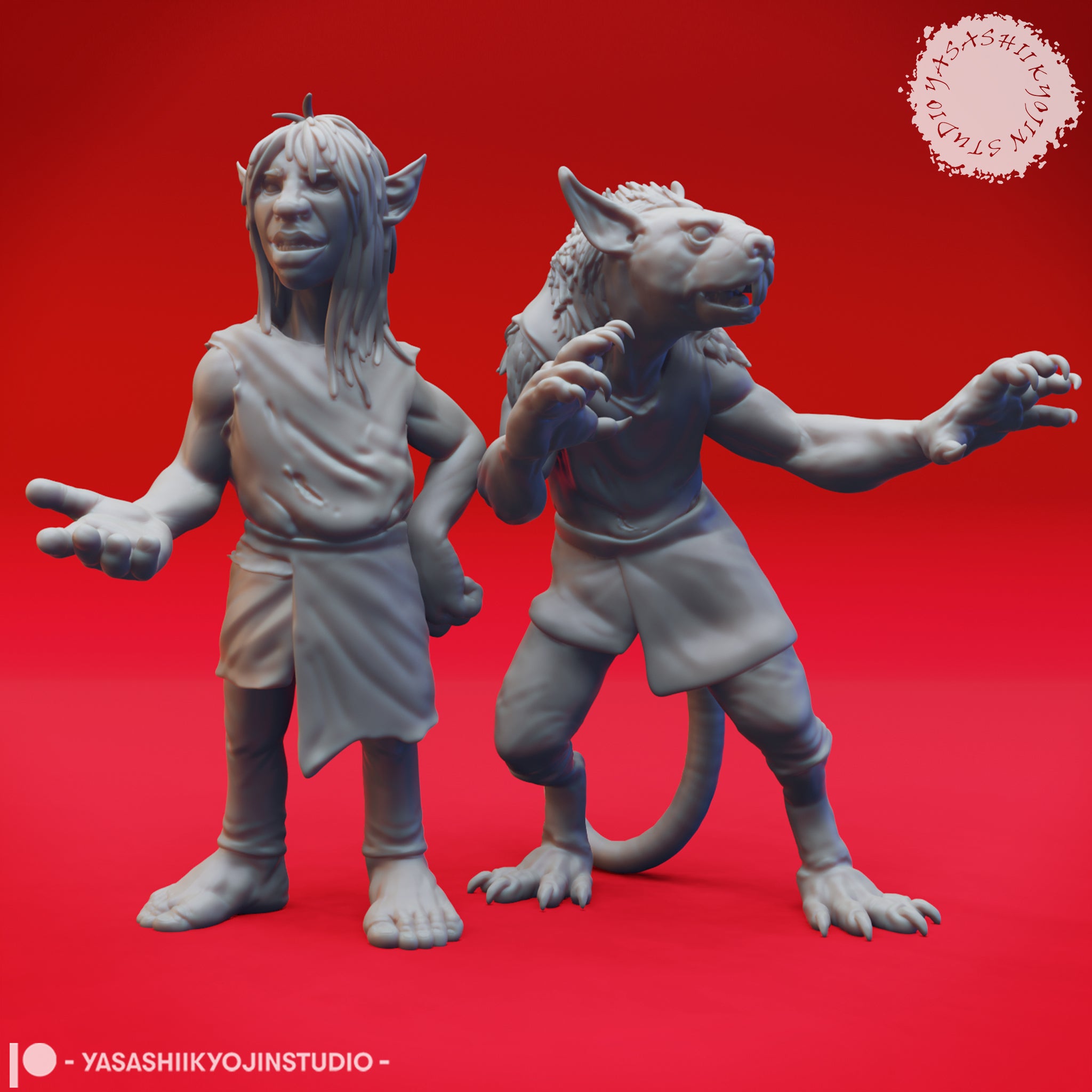 Deep Gnome 03 D&D Miniature by Yasashii Kyojin Studios – MitzNSimz
