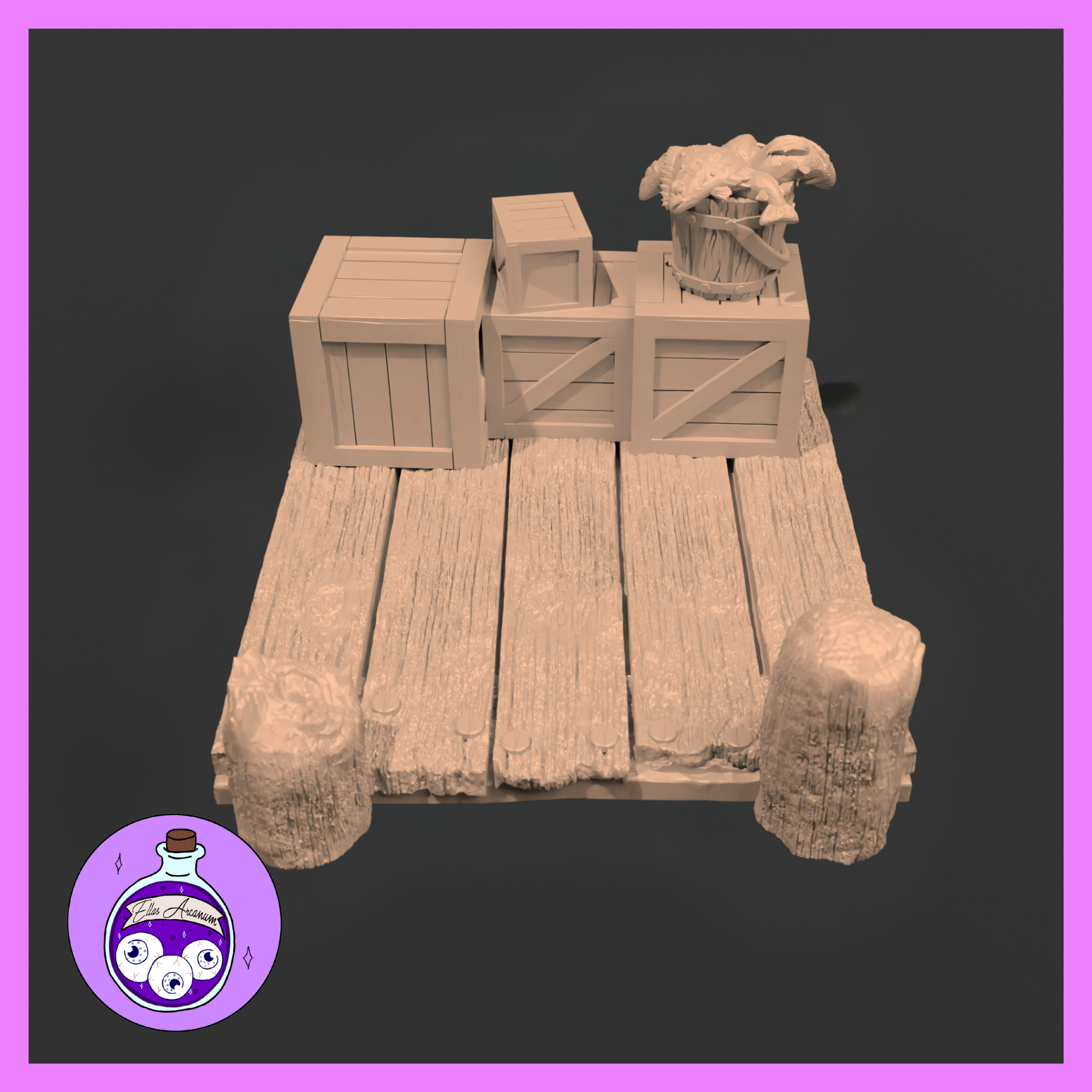 Dock 4 Crates D&D Miniature by Ella's Arcanum MInis – MitzNSimz