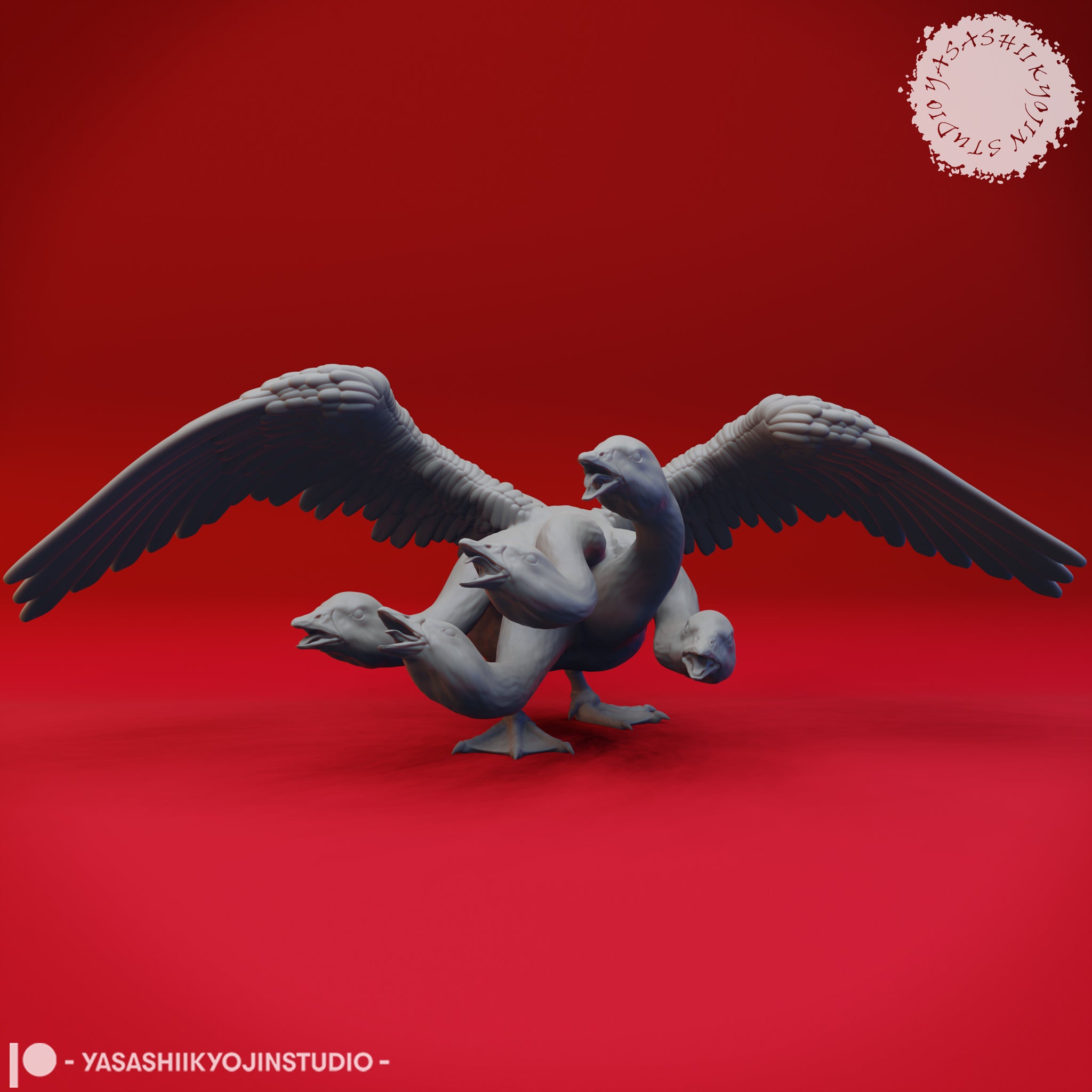 Goose Hydra 01 D&D Miniature by Yasashii Kyojin Studios – MitzNSimz