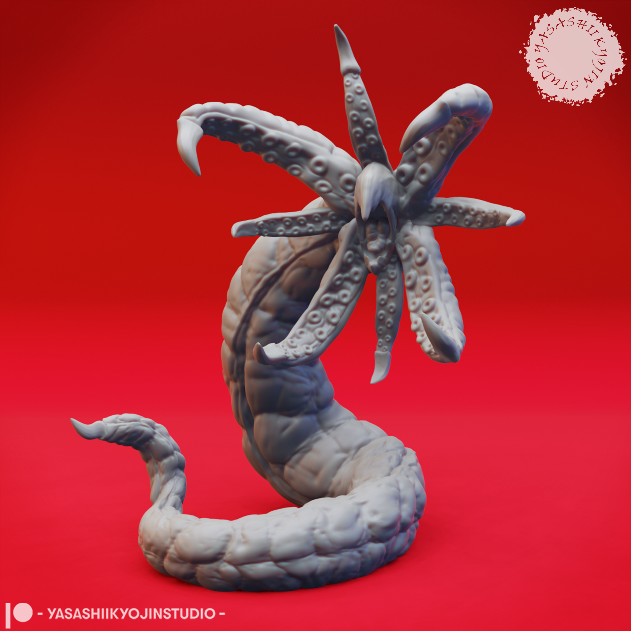 Grick Alpha 01 D&D Miniature by Yasashii Kyojin Studios – MitzNSimz