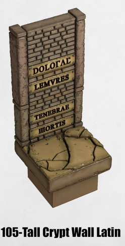 Haunted Graveyard Tall Crypt Wall Latin Religious HG-105 D&D Miniature ...