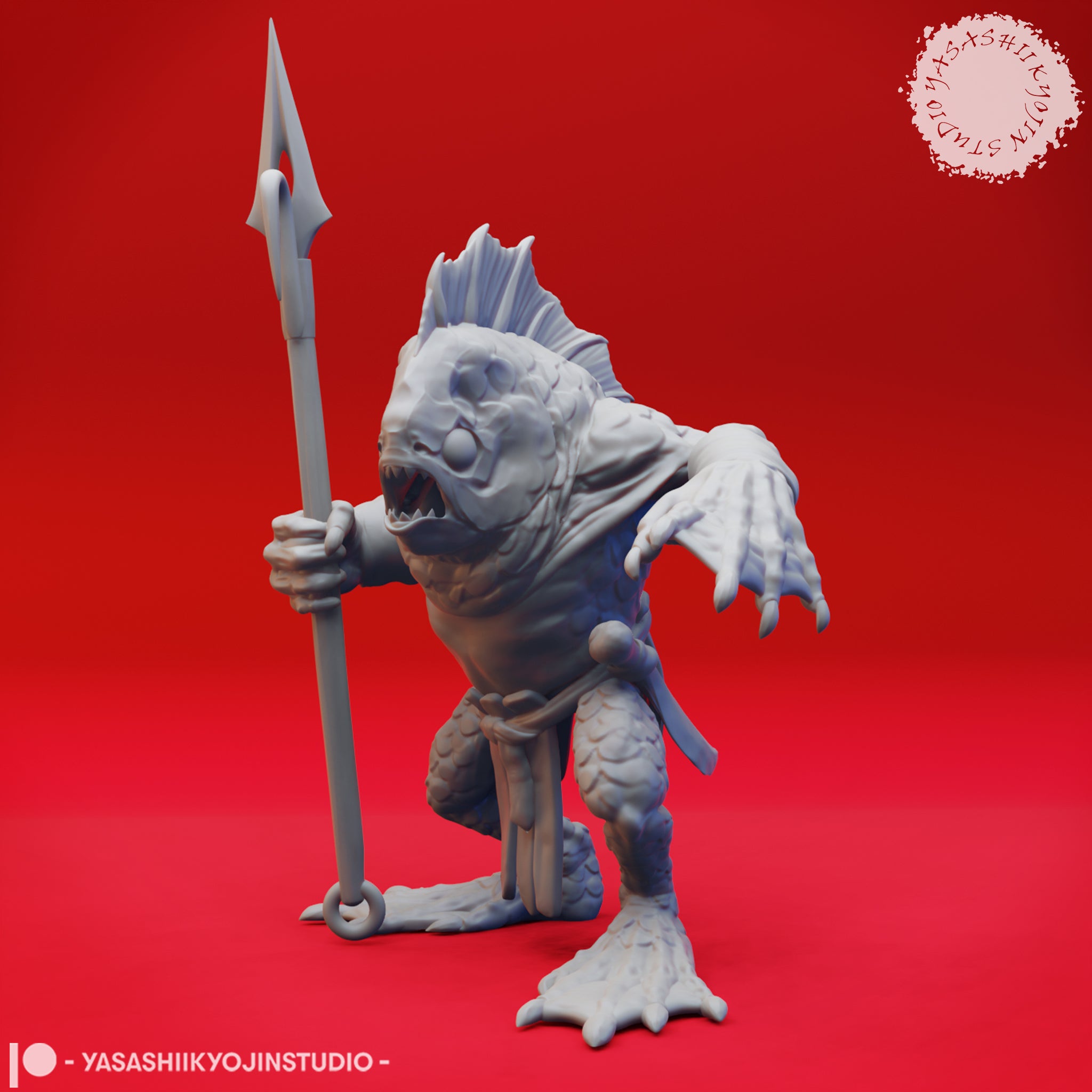 Kuo-Toa 01 D&D Miniature by Yasashii Kyojin Studios – MitzNSimz