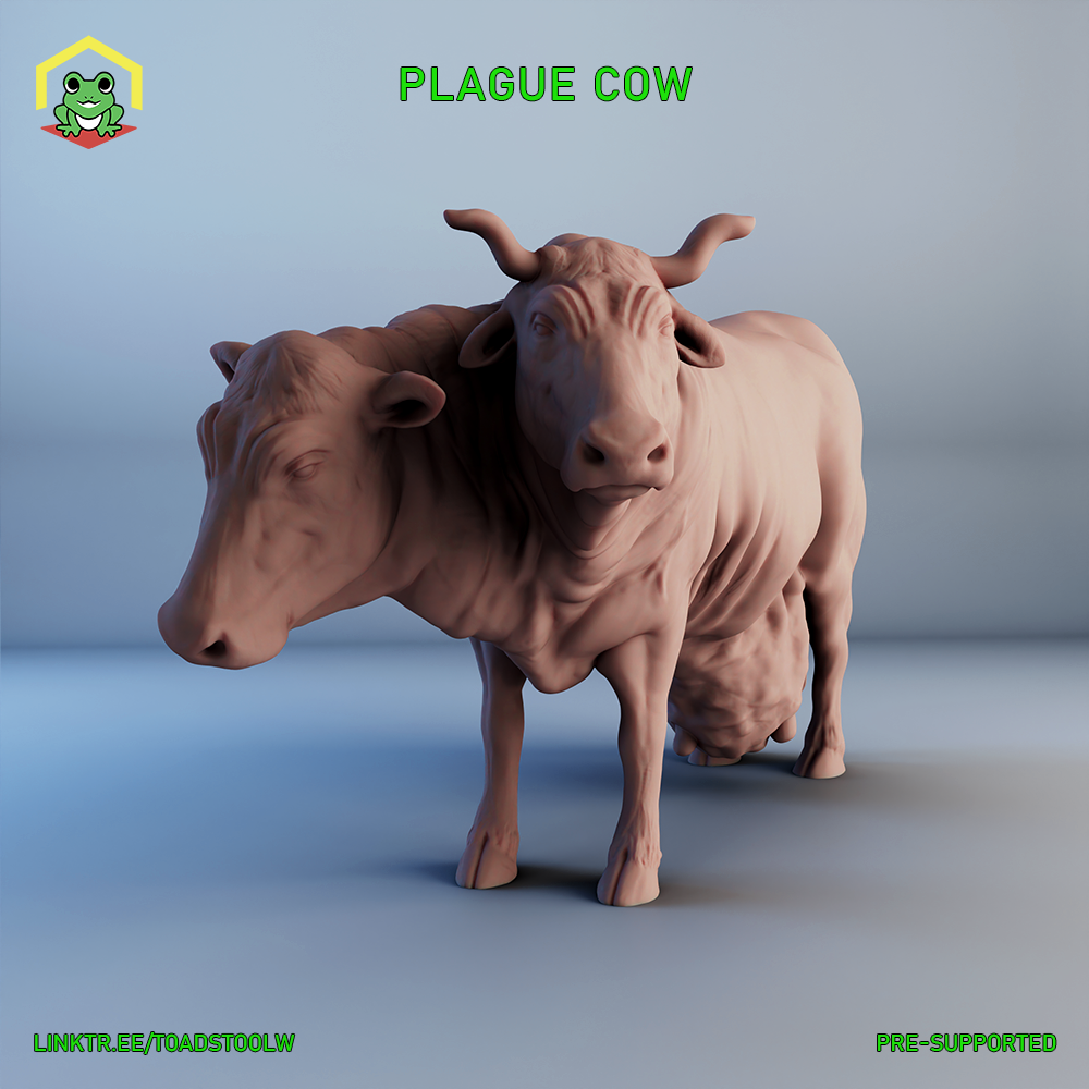 Plague Cow D&D Miniature by The Toadstool Weaver – MitzNSimz