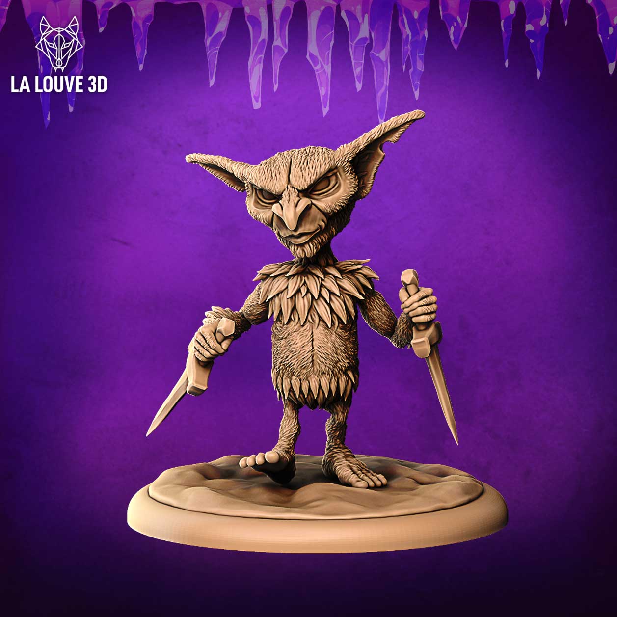 Ice Goblin 1 D&D Miniature by La Louve 3D – MitzNSimz