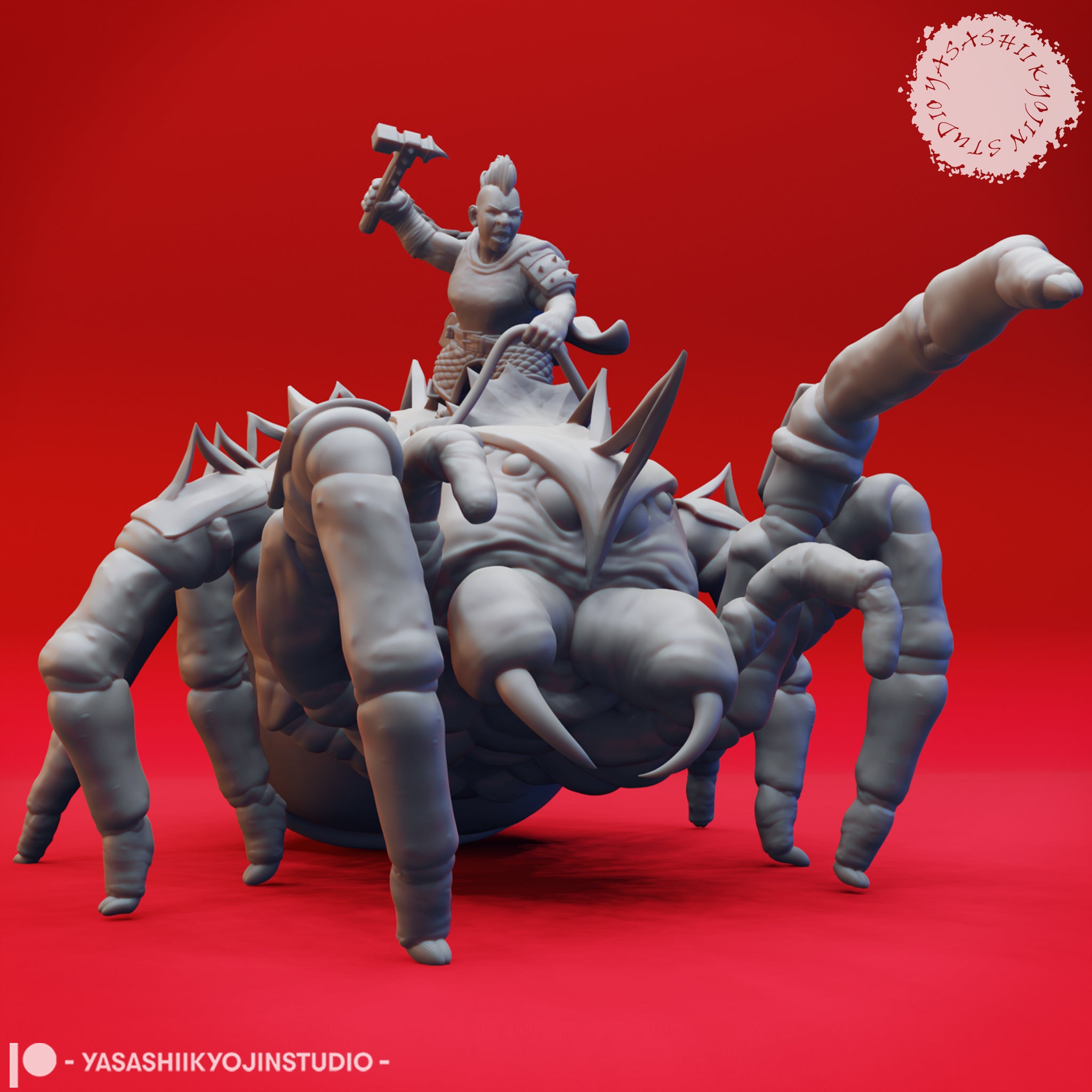 Steeder (Battle) 01 D&D Miniature by Yasashii Kyojin Studios – MitzNSimz