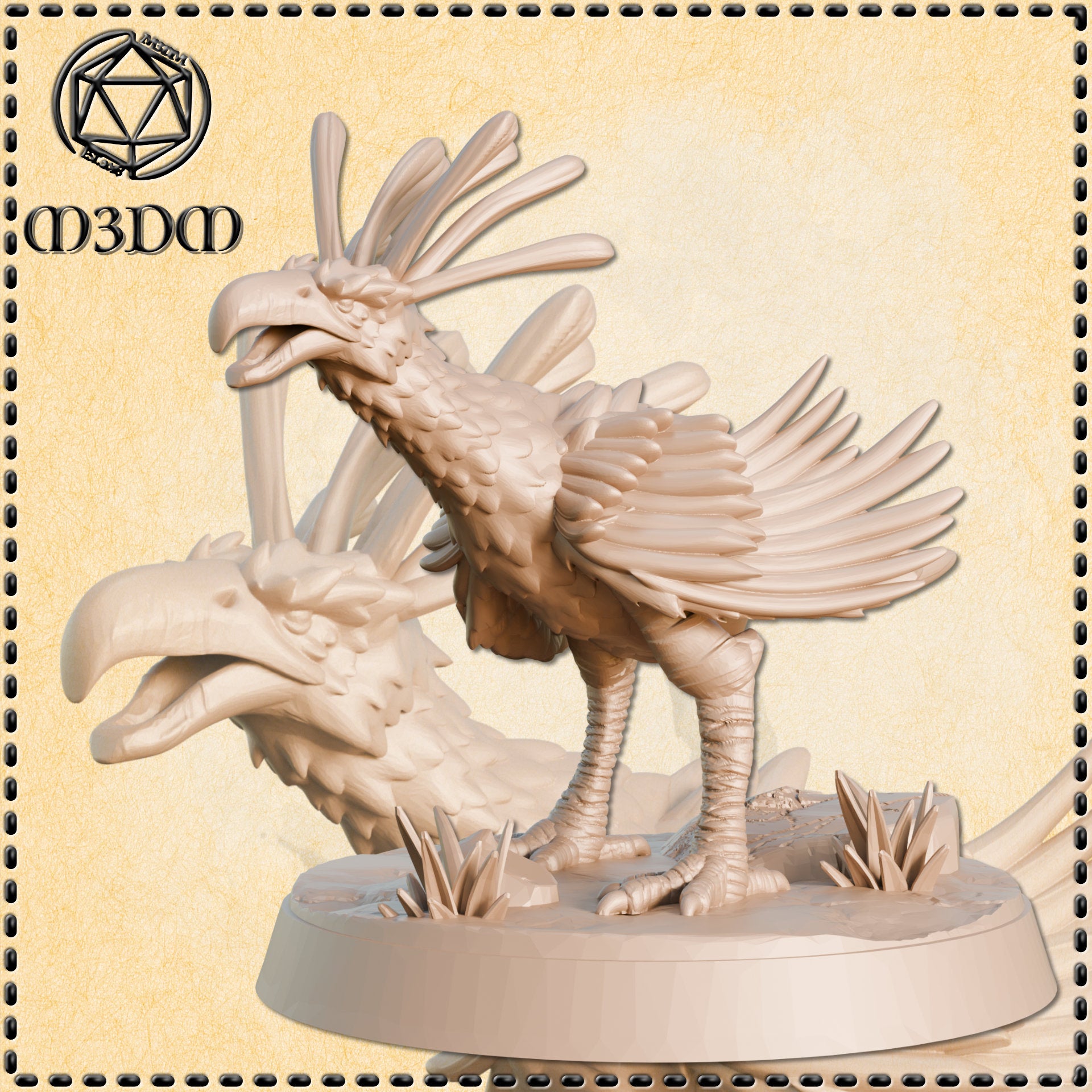 Terror Bird Action D&D Miniature by Mia Kay M3DM – MitzNSimz