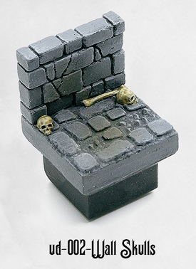 Ultimate Dungeon Wall w/Skulls 1 UD-002 D&D Miniature by Dungeon Blocks ...