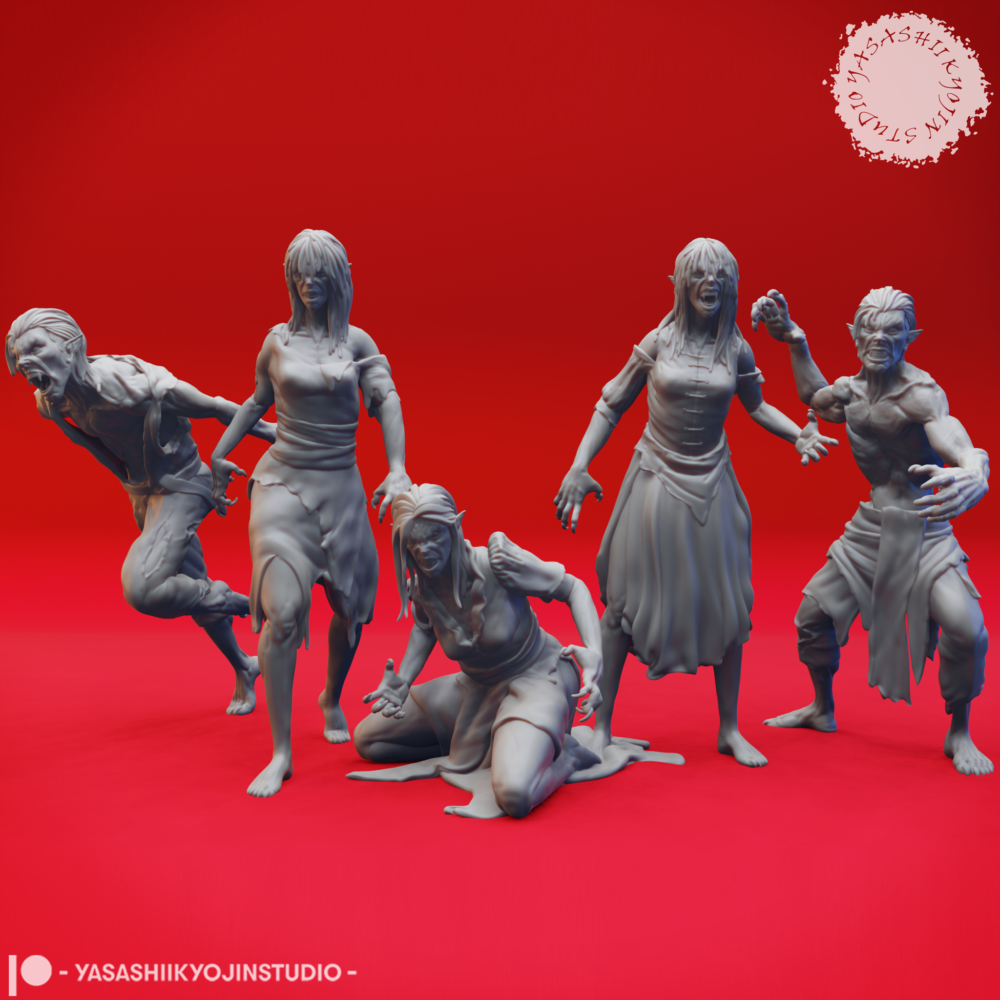 Vampire Spawn Bundle | D&D Miniature for Ravenloft Campaigns – MitzNSimz