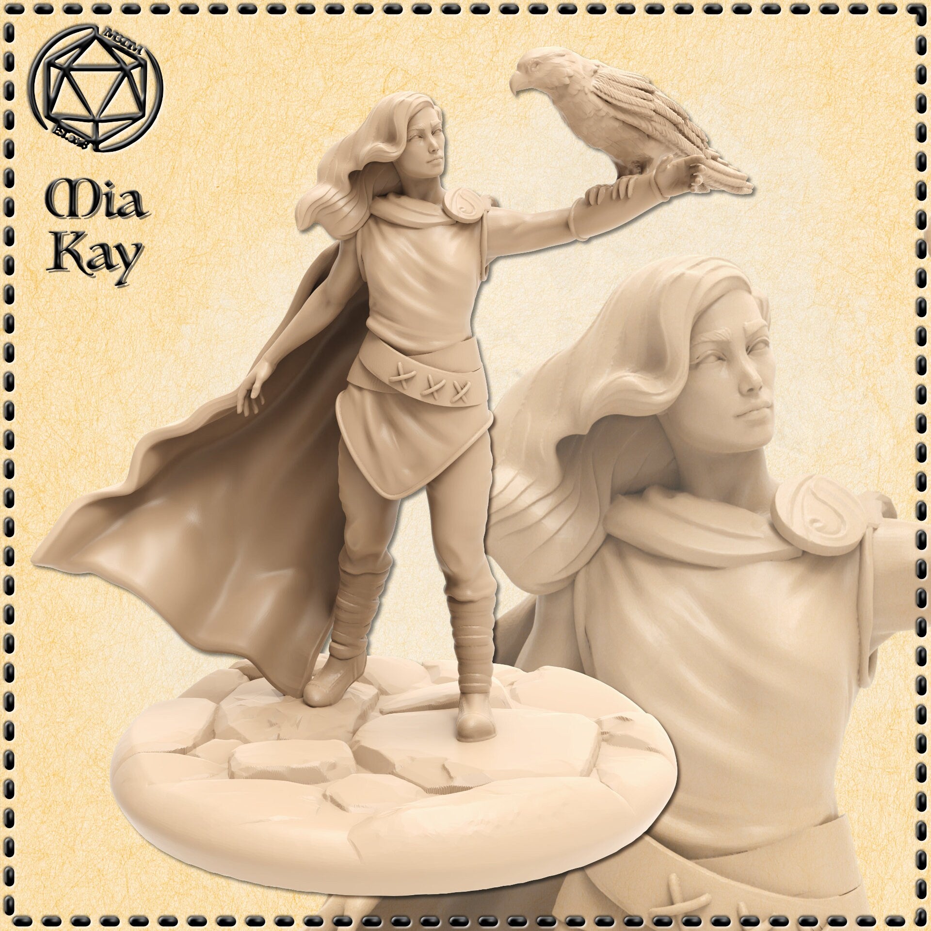 Human Falconer | D&D Miniature for Ranger Characters – MitzNSimz