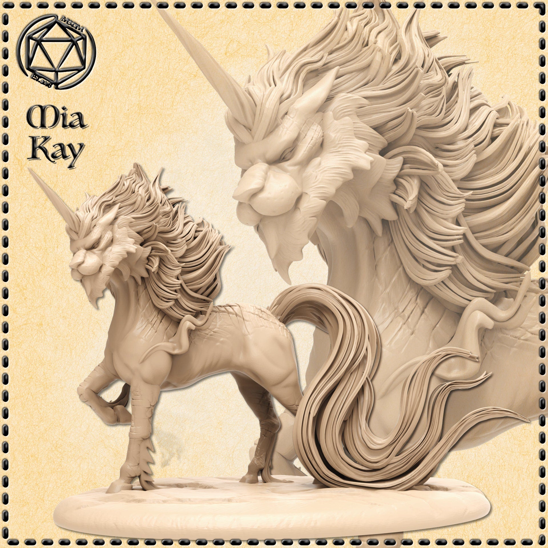 Kirin D&D Miniature by Mia Kay M3DM – MitzNSimz