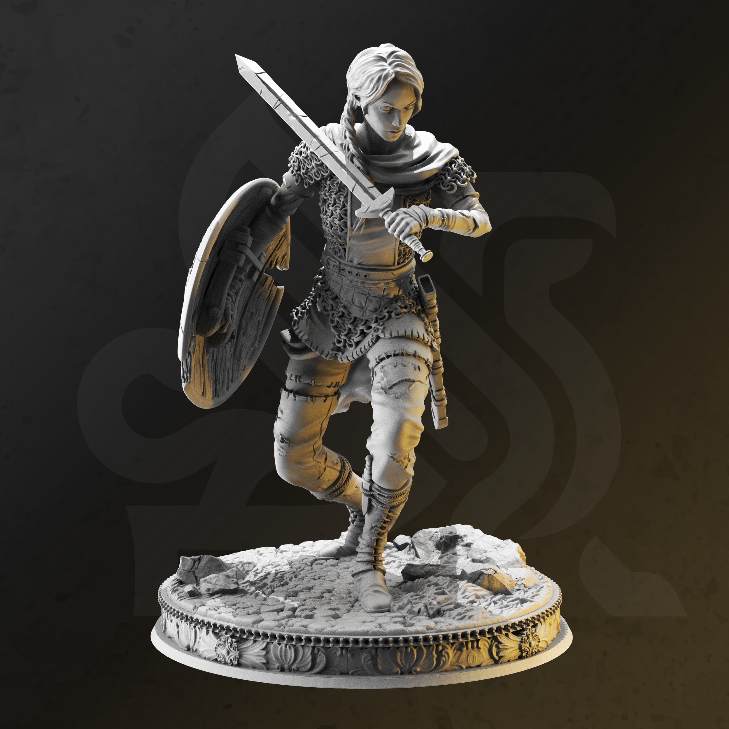Shield Maiden (Freya) D&D Miniature by DM Stash – MitzNSimz