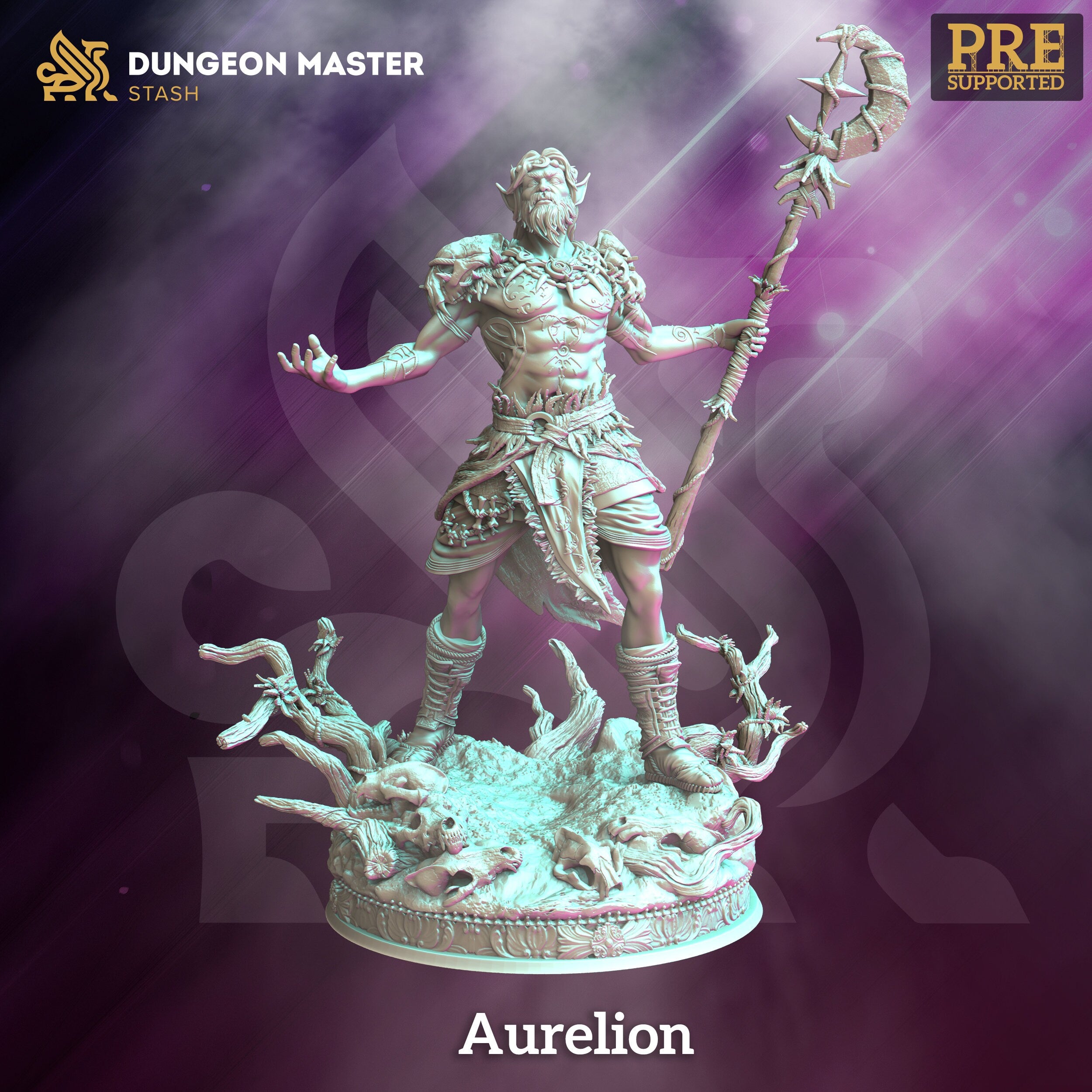 Human Male Necromancer (Aurelion) D&D Miniature by DM Stash – MitzNSimz